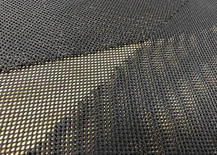 60GSM 100% Polyester Mesh Fabric Knitted For Sports Wear Lining Black