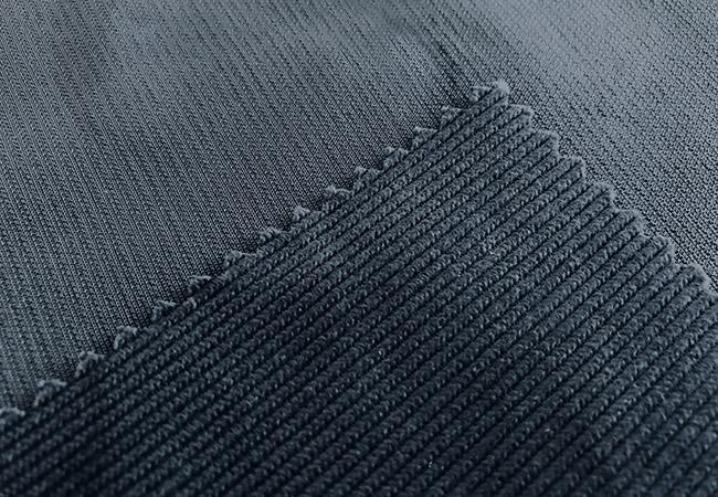 Grey Polyester Corduroy Fabric / 220GSM Knitting Fine Corduroy Fabric