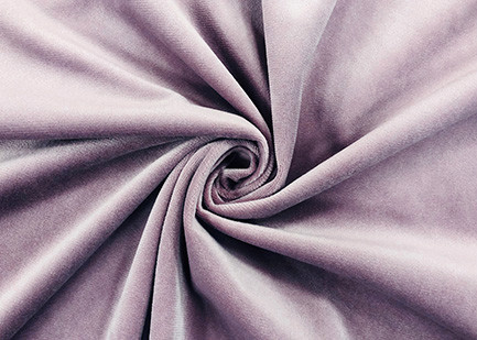 240GSM Micro Velvet Fabric / 100 Percent Polyester Lavender Velvet Fabric